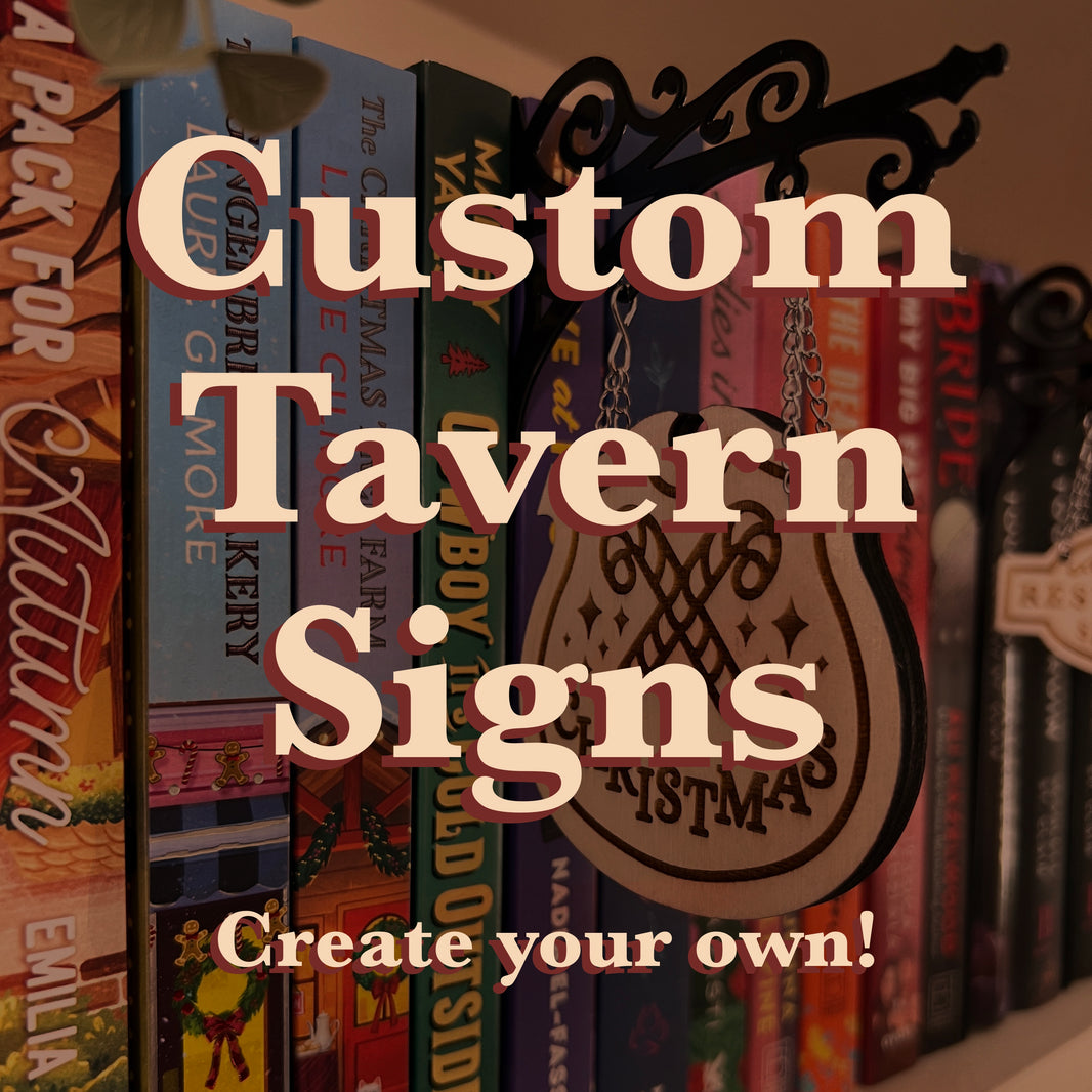 Bookshelf Tavern Signs – Ambrosia & Honey