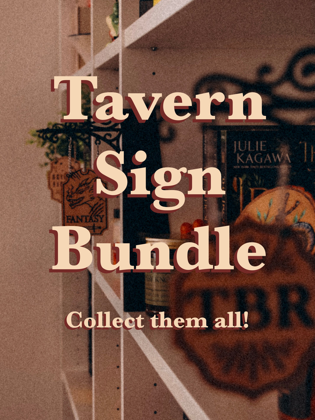 Bookshelf Tavern Signs – Ambrosia & Honey